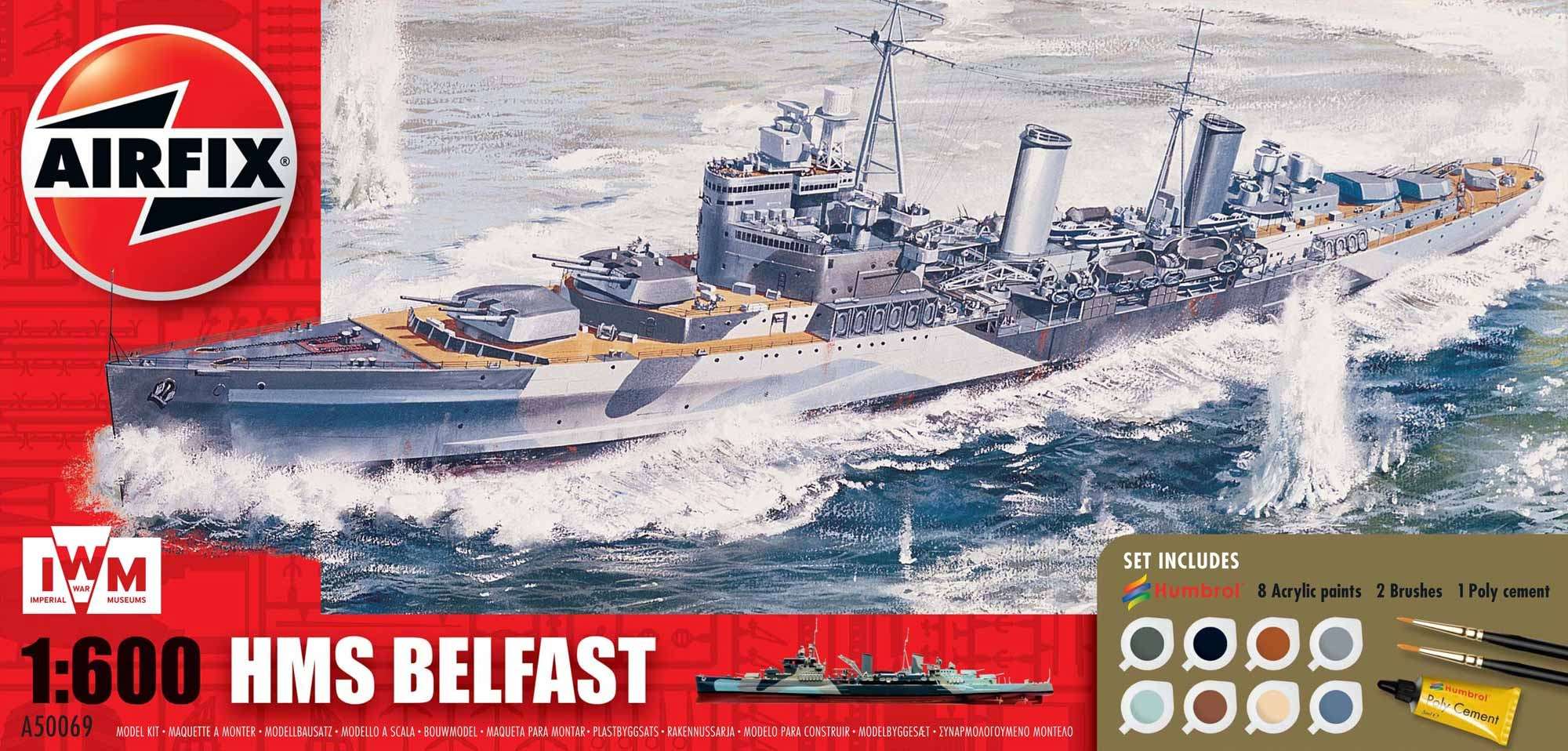 1:600 Airfix 50069 HMS Belfast - Gift Set