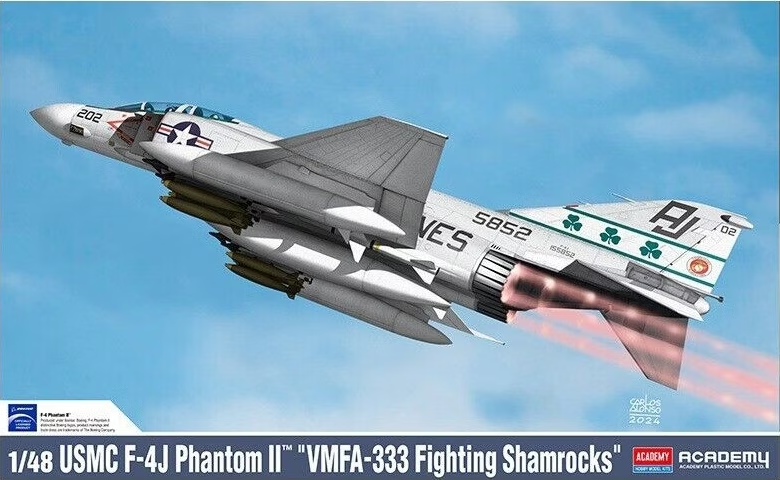 F-4 Phantom II VMFA-333 Shamrocks Jet - Academy - 1:48