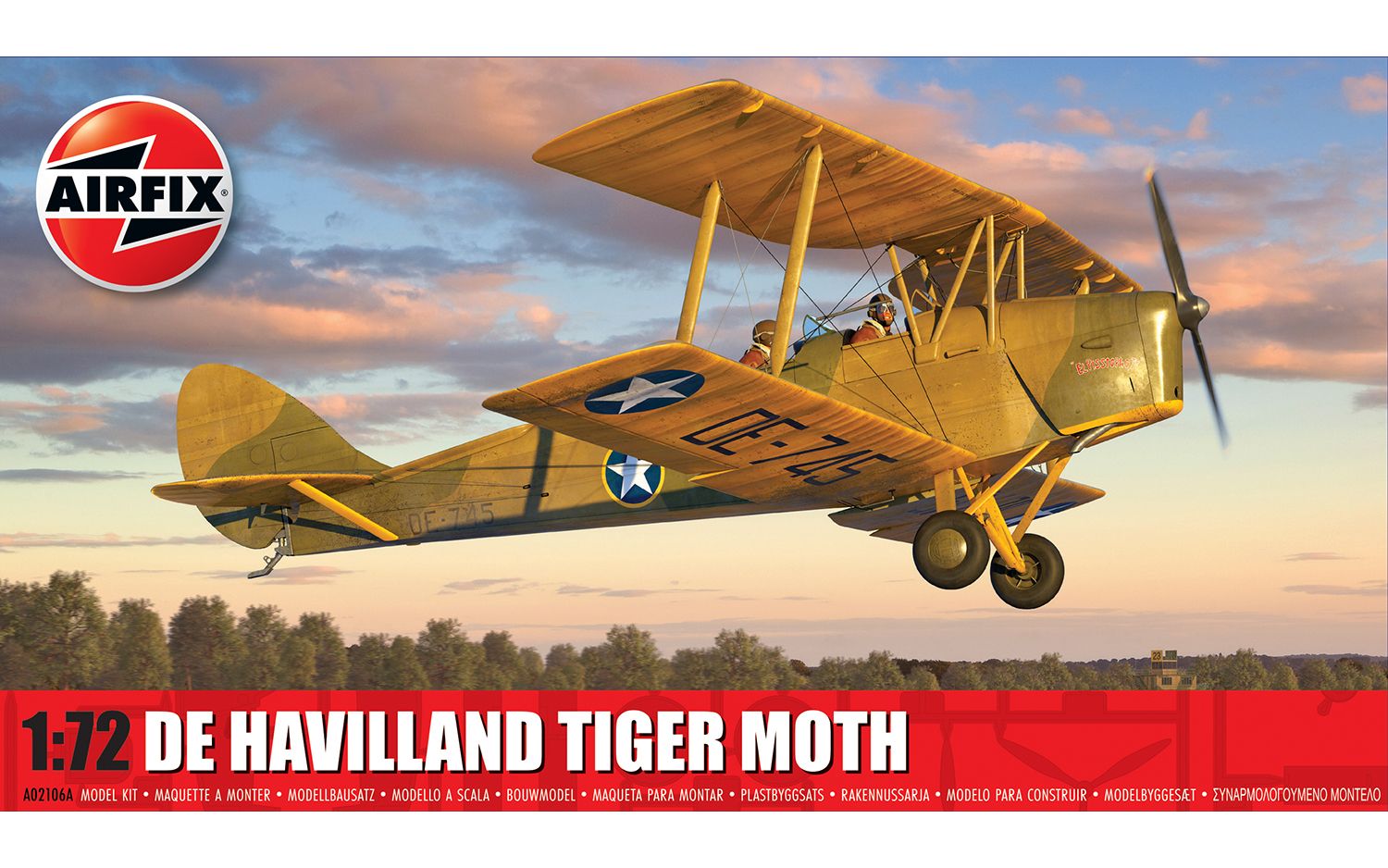De Havilland DH 82 Tiger Moth - Propeller Vliegtuig - 1:72