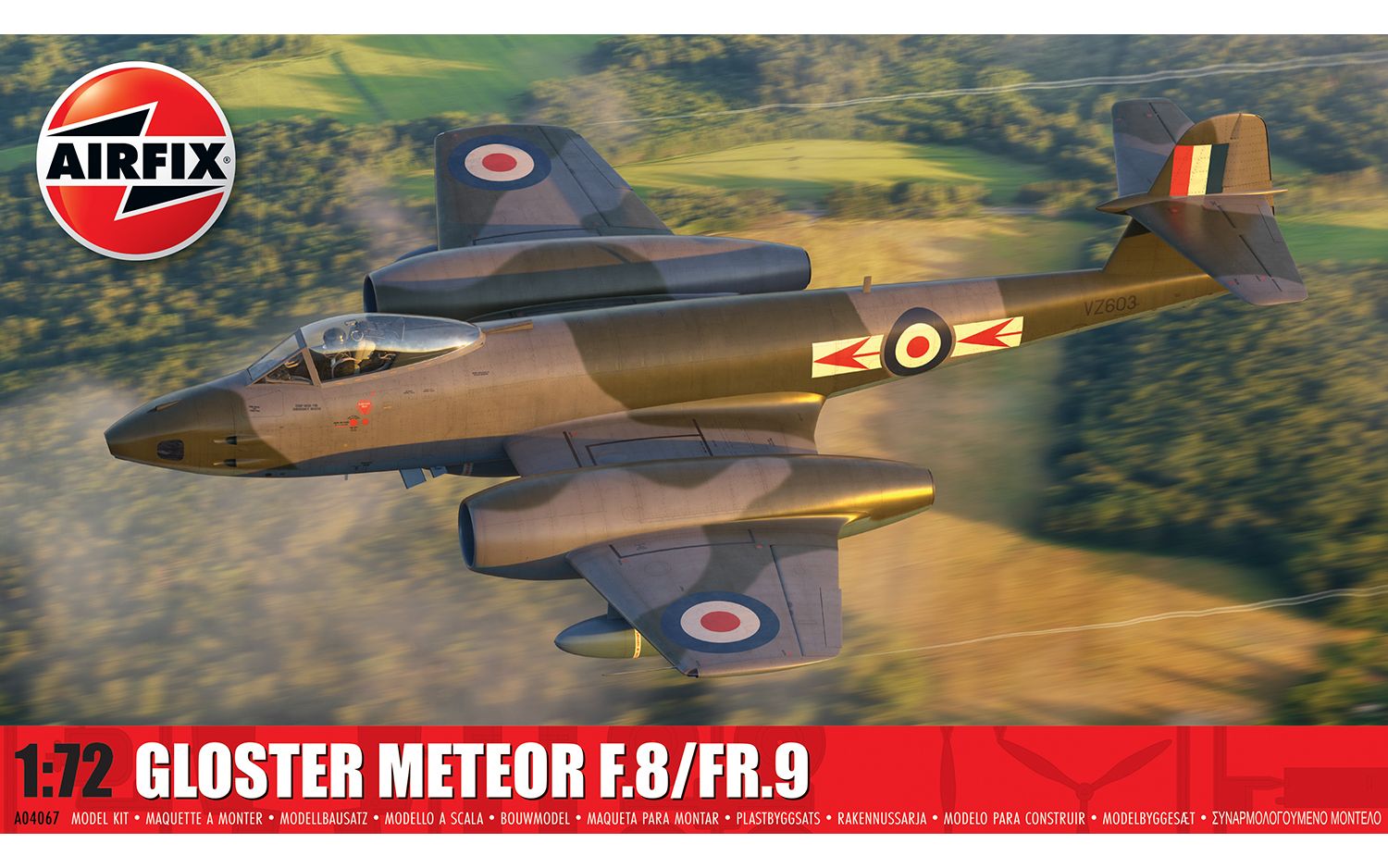 1:72 Airfix 04067 Gloster Meteor F.8/FR.9 - Fighter Jet Model Kit