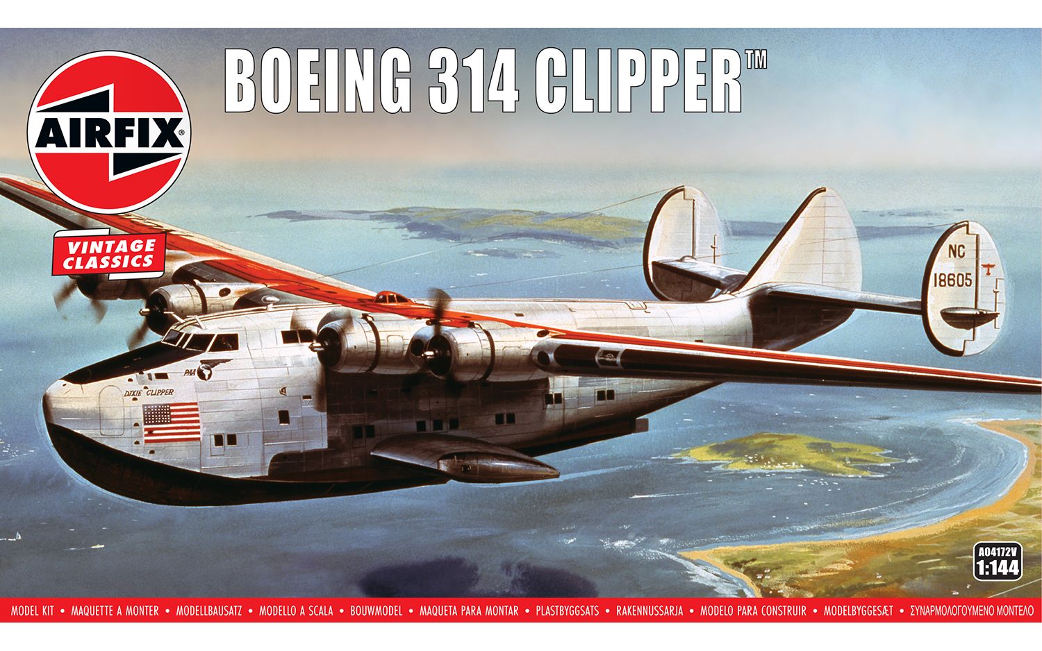 Airfix 1:144 Boeing 314 Clipper Vintage Prop Plane