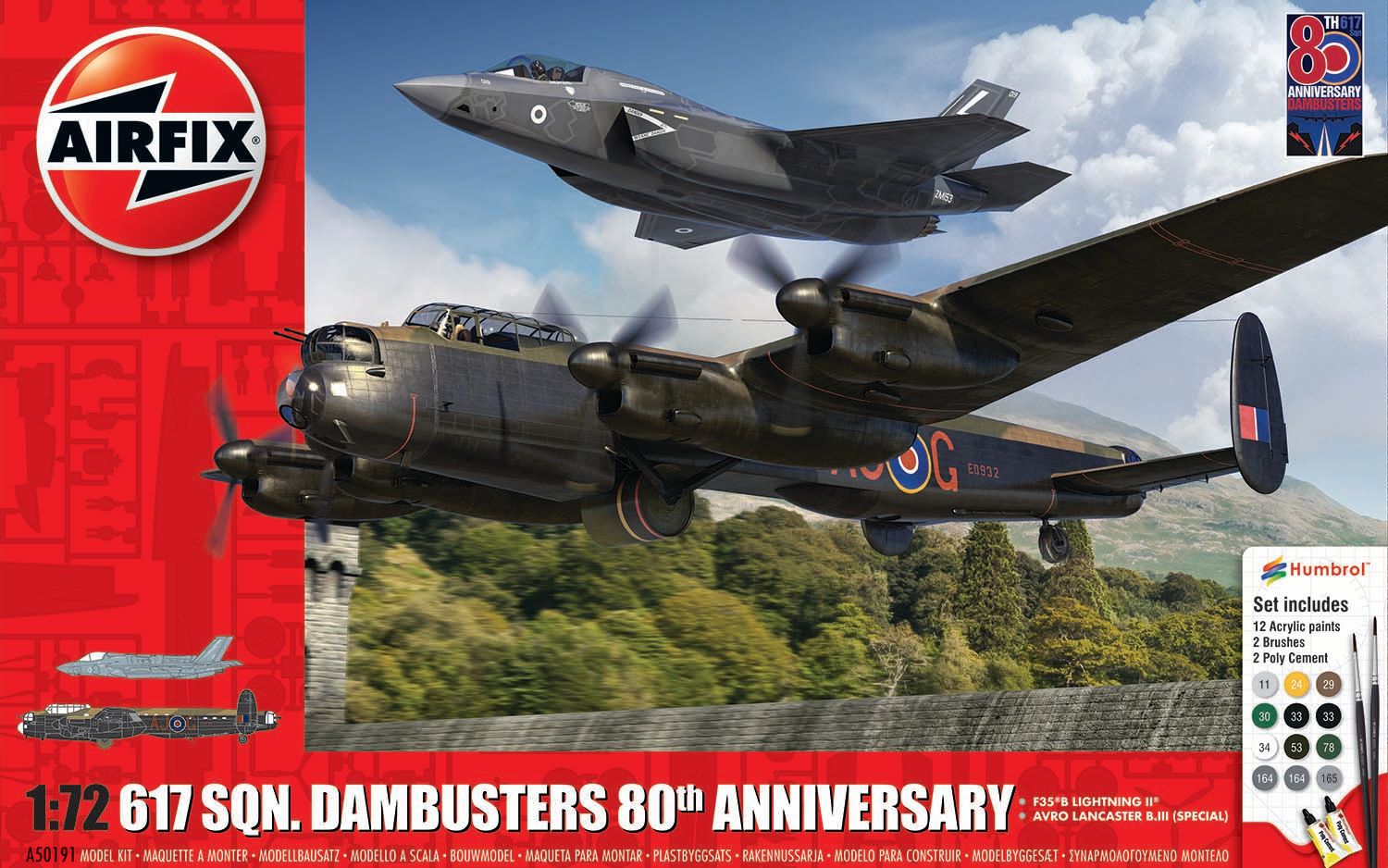 1:72 Airfix 50191 Dambusters 80th Anniversary 617 Sqn. - F-35B and Avro ...