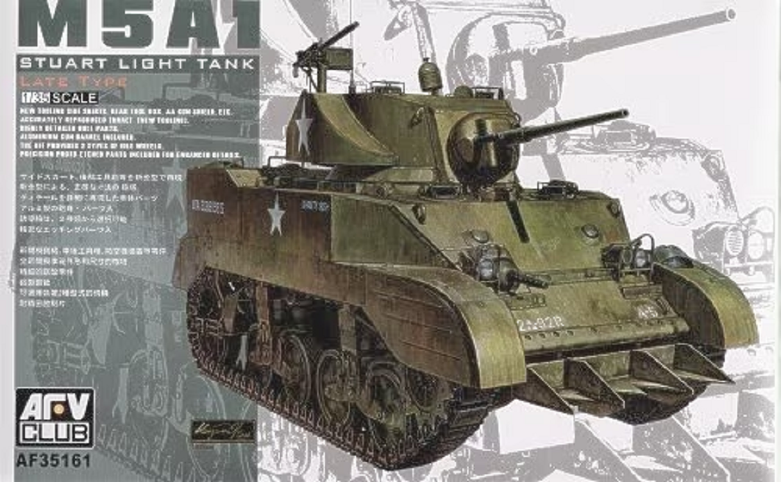1:35 AFV Club 35161 M5A1 Stuart Light Tank - Late Type