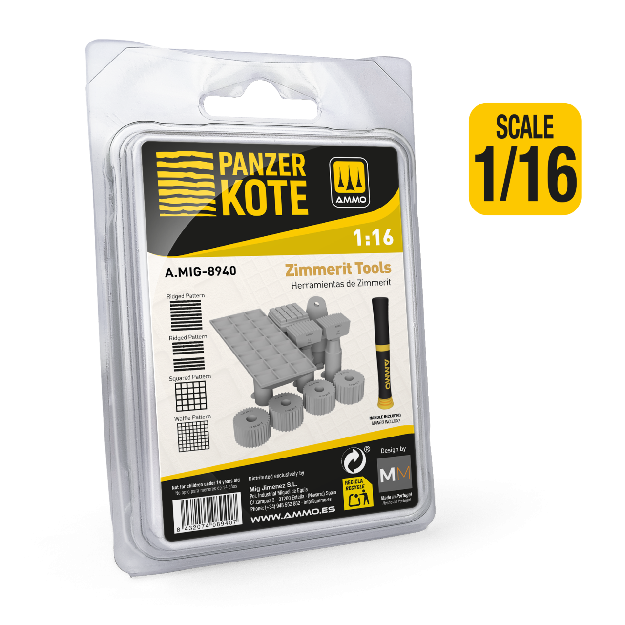AMMO MIG 8940 Panzer Kote Zimmerit Tool 1:16 WWII Kit