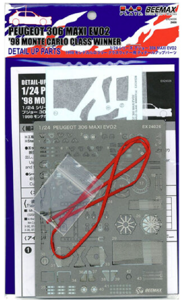 1:24 Beemax 24026 Peugeot 306 Maxi EVO2 - Detail Up Parts