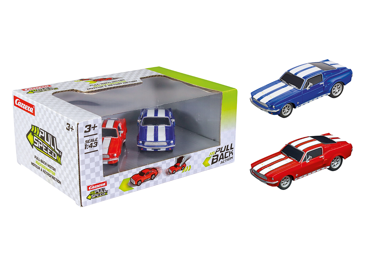 Carrera Pull and Speed Ford Mustang '67 Pull-Back Twin Pack