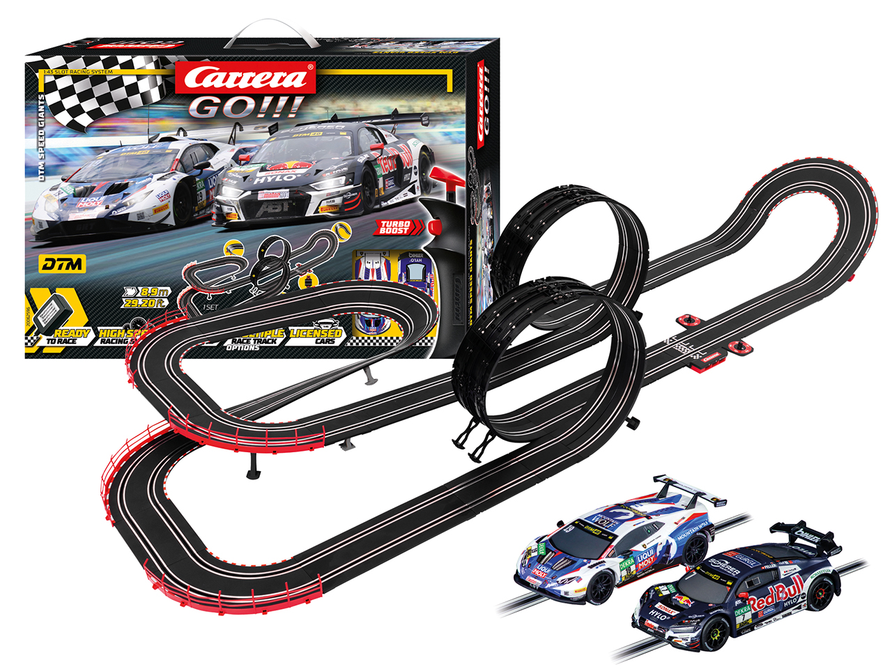 Carrera GO!!! DTM Speed Giants Audi R8 vs Lamborghini GT3 Evo II Racebaan