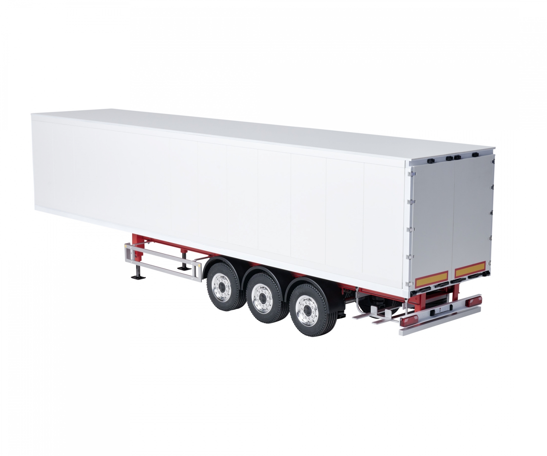 1:14 Carson 907792 RC 3-Assige Kastentrailer - Versie III - Wit