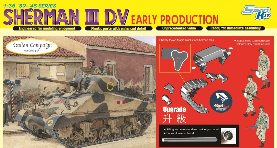 1:35 Dragon 6573 Sherman III DV Tank - Early Production