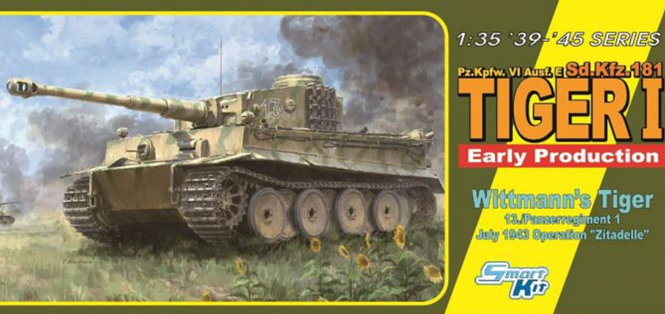 1:35 Dragon 6990 Tiger I Early Production Wittmanns Tiger 13.
