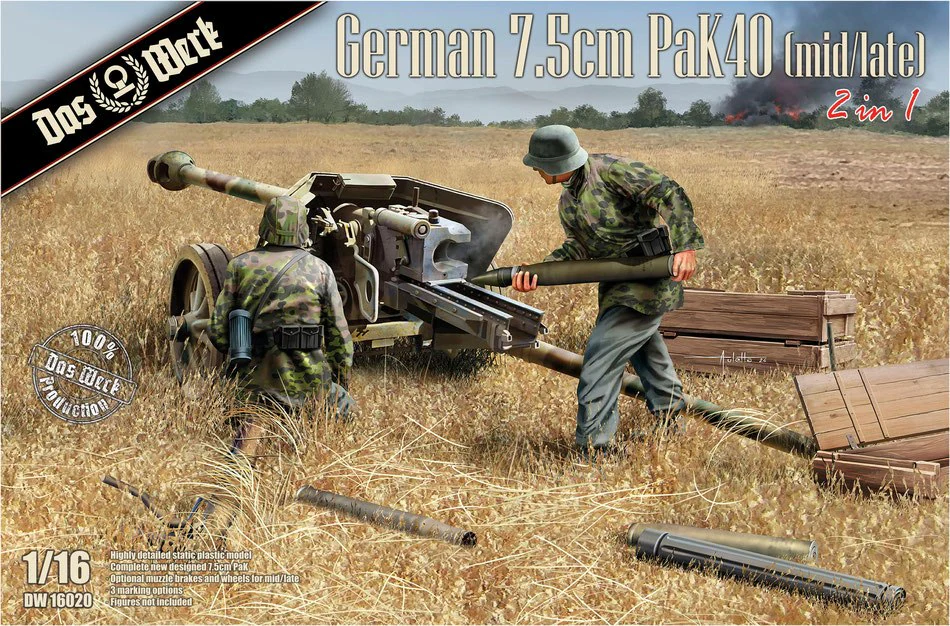 Das Werk 1:16 German 7.5cm Pak 40 - Mid/Late Variant