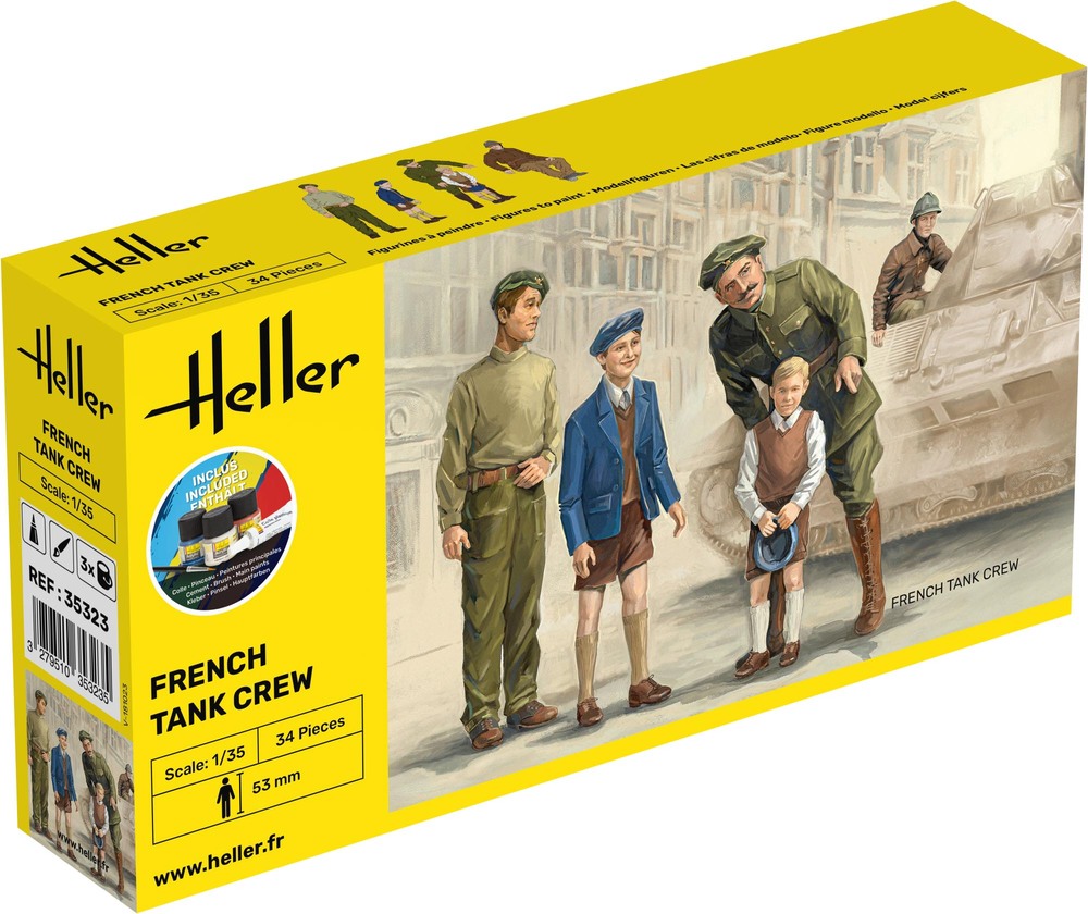1:35 Heller 35323 French Tank Crew - Figuren - Starter Kit
