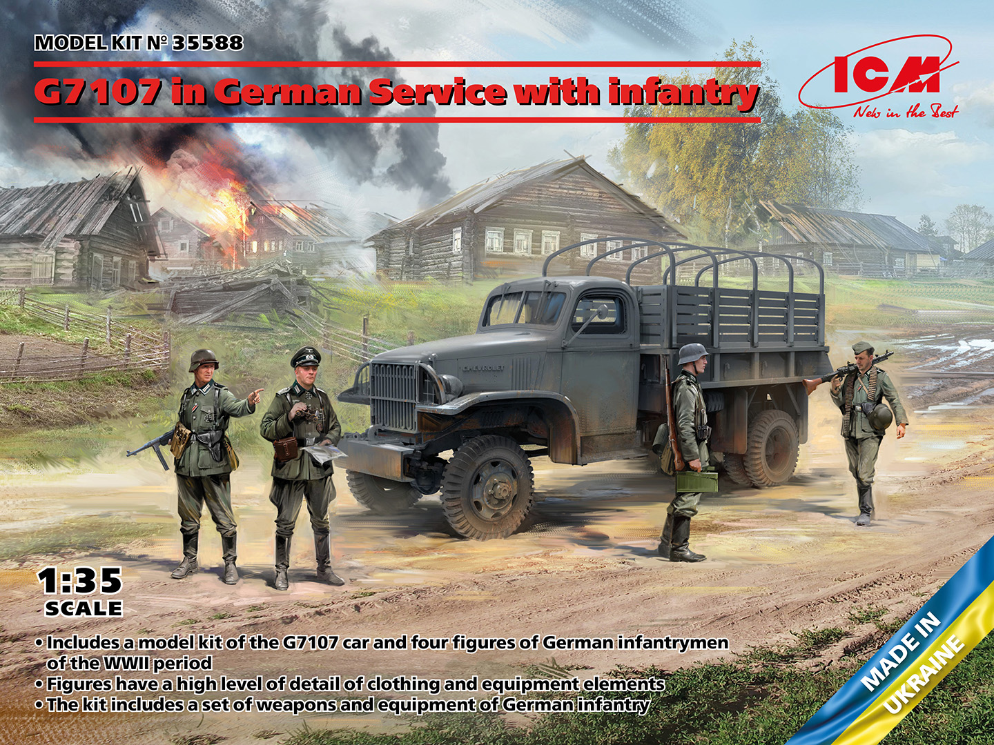 1:35 ICM 35588 G7107 in German Service with infantry