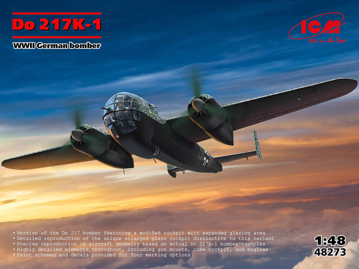 ICM 1:48 Dornier Do 217 K-1 - WWII German Bomber