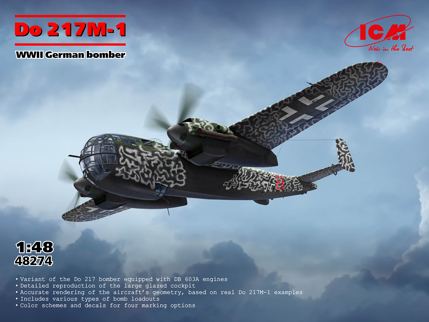 ICM 1:48 Dornier Do 217 M-1 WWII German Bomber Kit