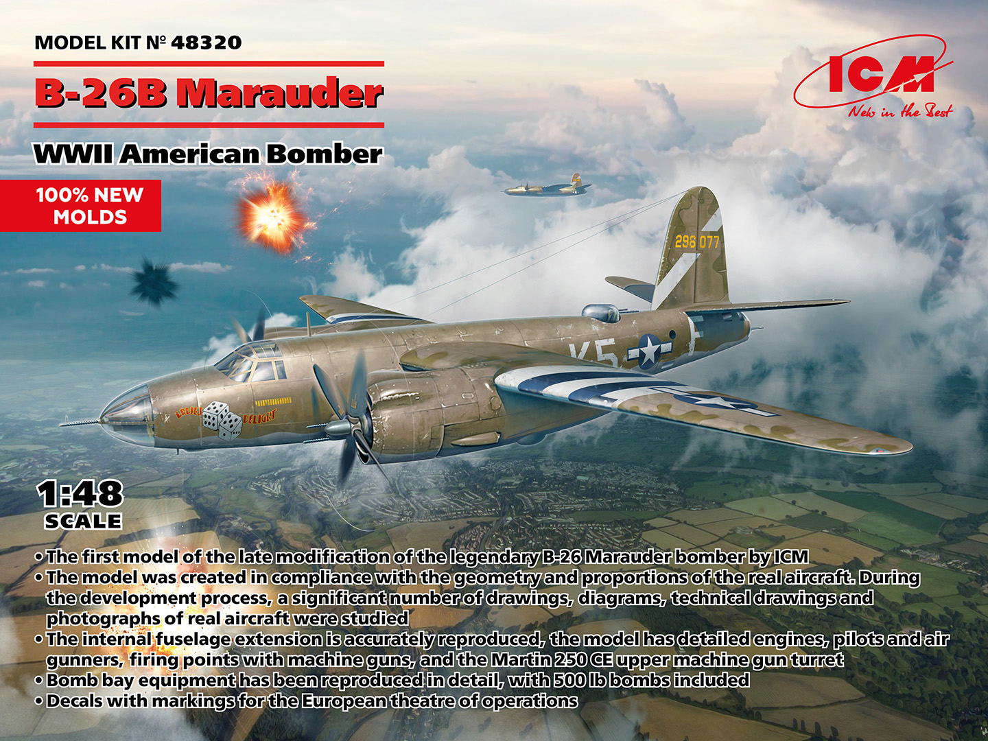 ICM 48320 B-26B Marauder WWII Amerikaanse Bomber