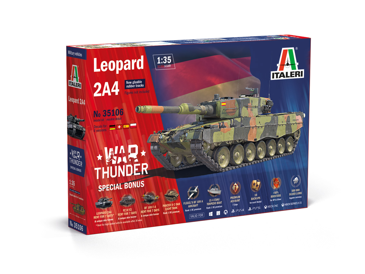 Italeri Leopard 2A4 1:35 - Tank War Thunder Special BONUS!