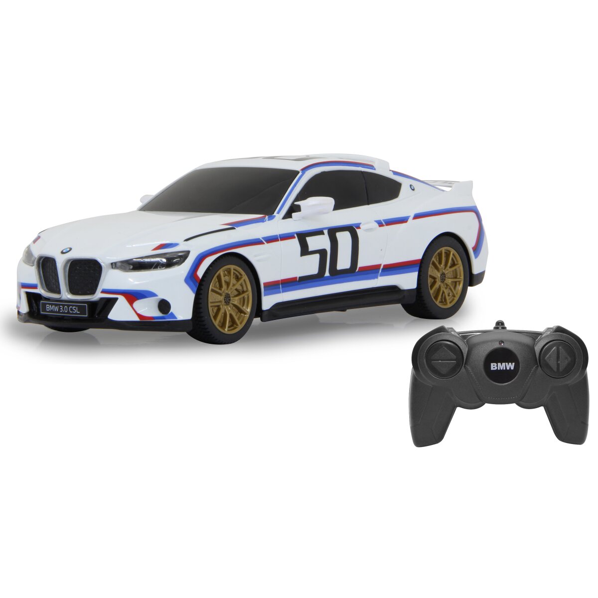 BMW 3.0 CSL RC Car 1:24 - White - 2.4GHz