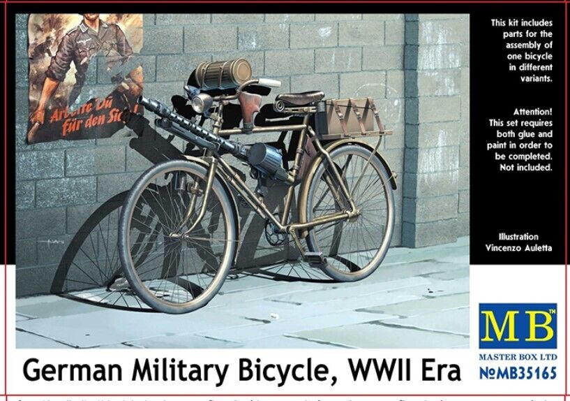 Master Box 35165 Duitse Militaire Fiets WWII Tijdperk