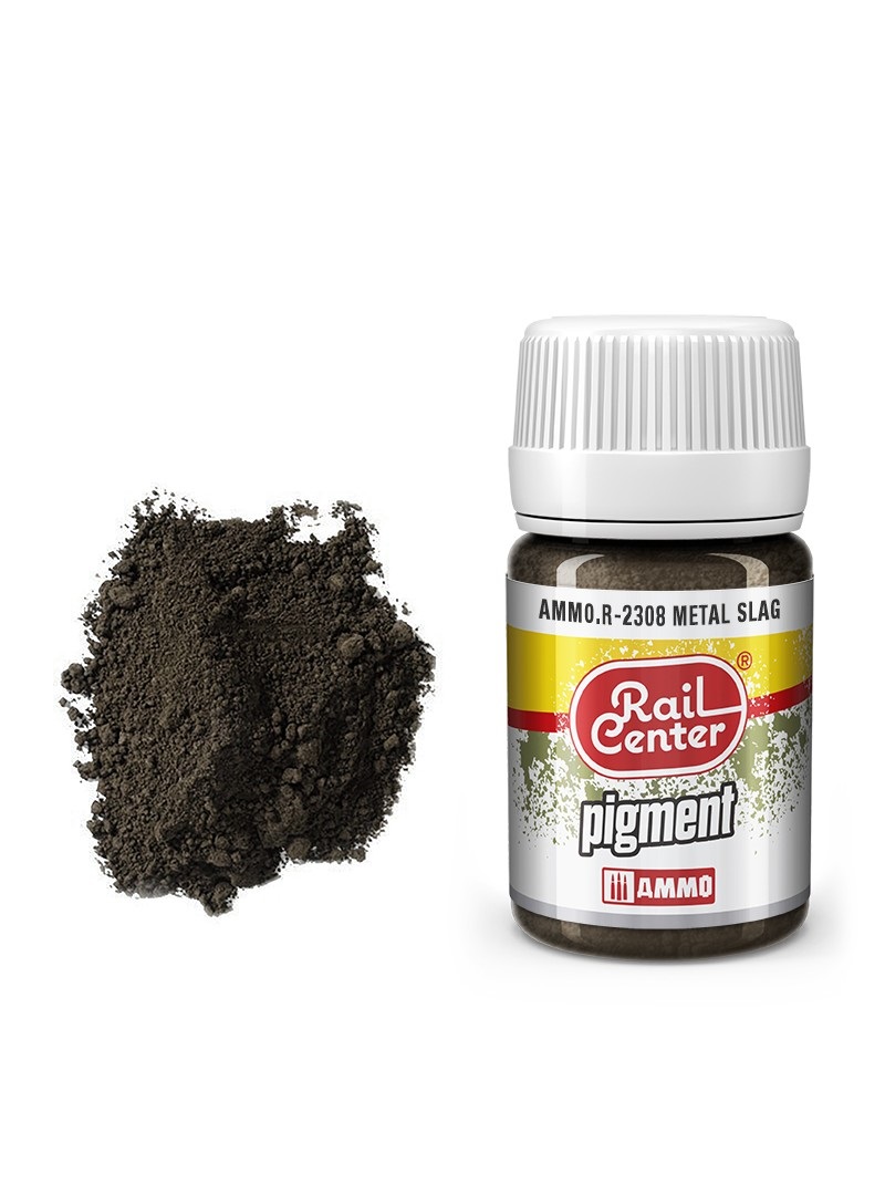 AMMO MIG R2308 Rail Center - Metal Slag - Pigments - 35 ml