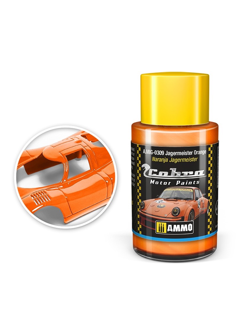 AMMO MIG 0309 Cobra Motor Paints - Jagermeister Orange - Matt - Acryl ...