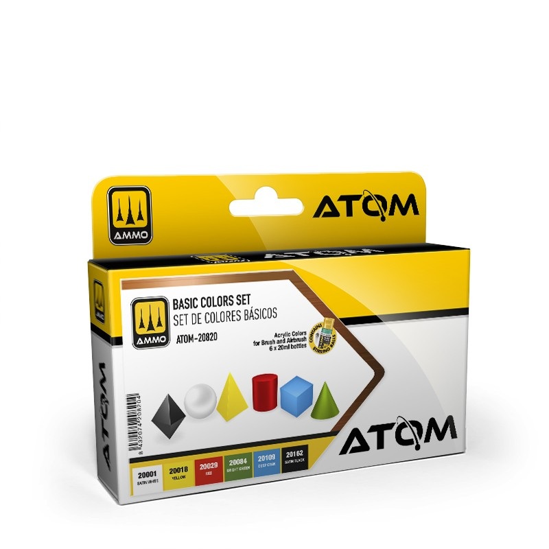 AMMO MIG ATOM Basic Colors Set 20820 - Acrylic 6x20ml