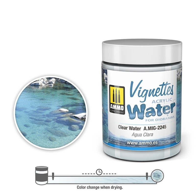 AMMO MIG 2245 Clear Water - Vignettes Acrylic Texture - 100ml