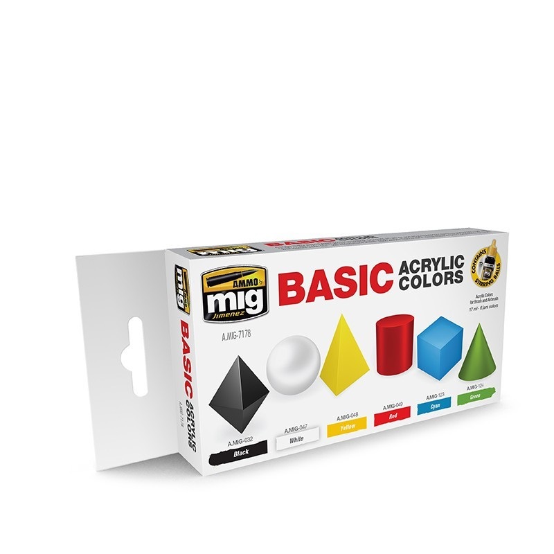 AMMO MIG 7178 Basic Acrylic Colors - Acryl Set