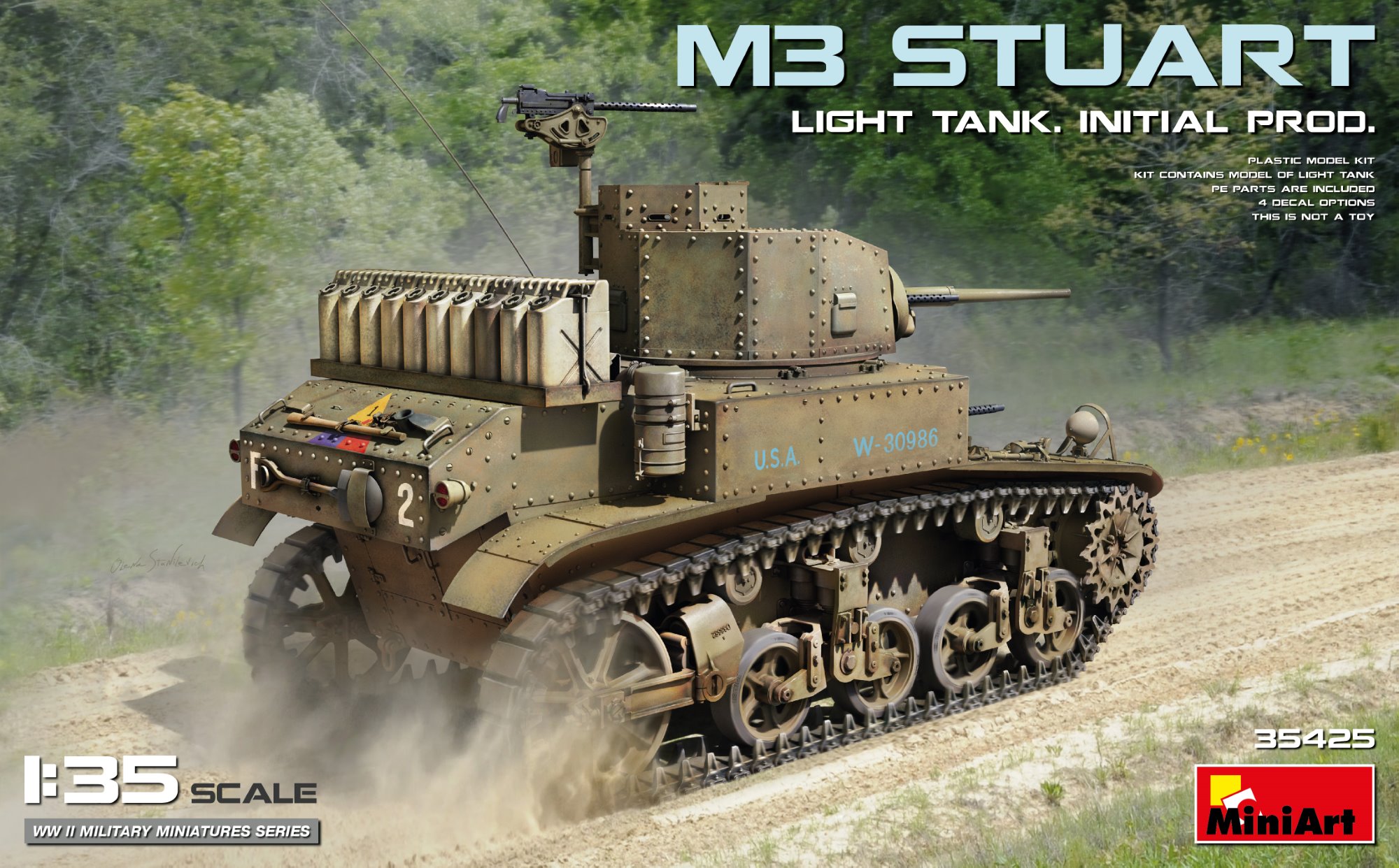 MiniArt 35425 M3 Stuart Licht Tank Modelbouw