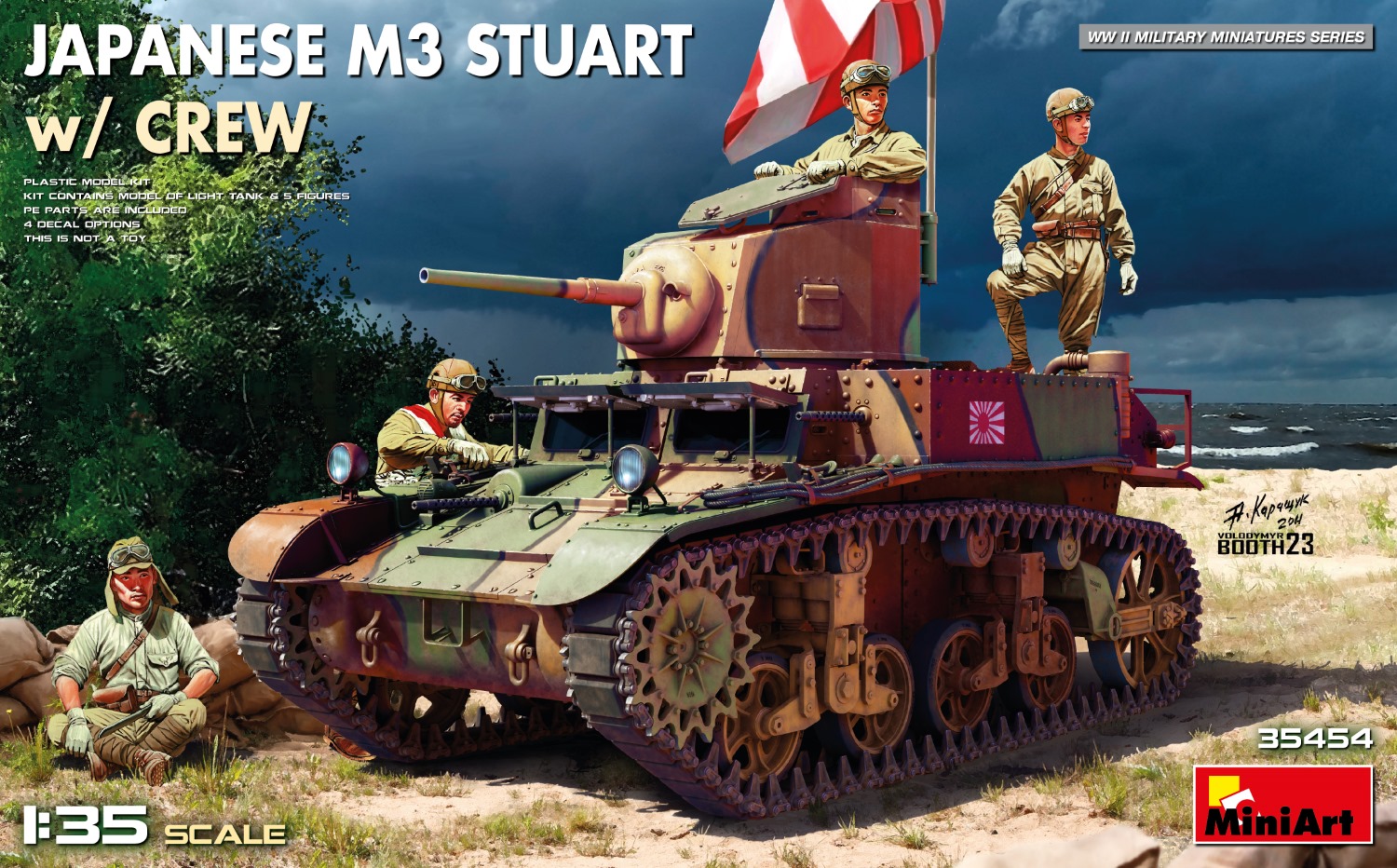 MiniArt Japanse M3 Stuart 1:35 - Tank met Bemanning