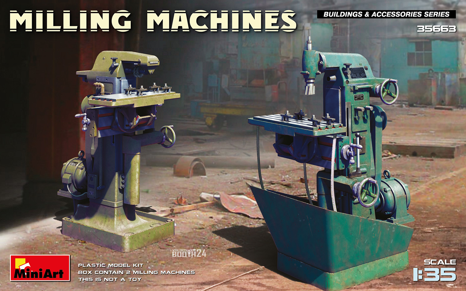 MiniArt Milling Machines for Workshop Diorama 1:35 Model Kit
