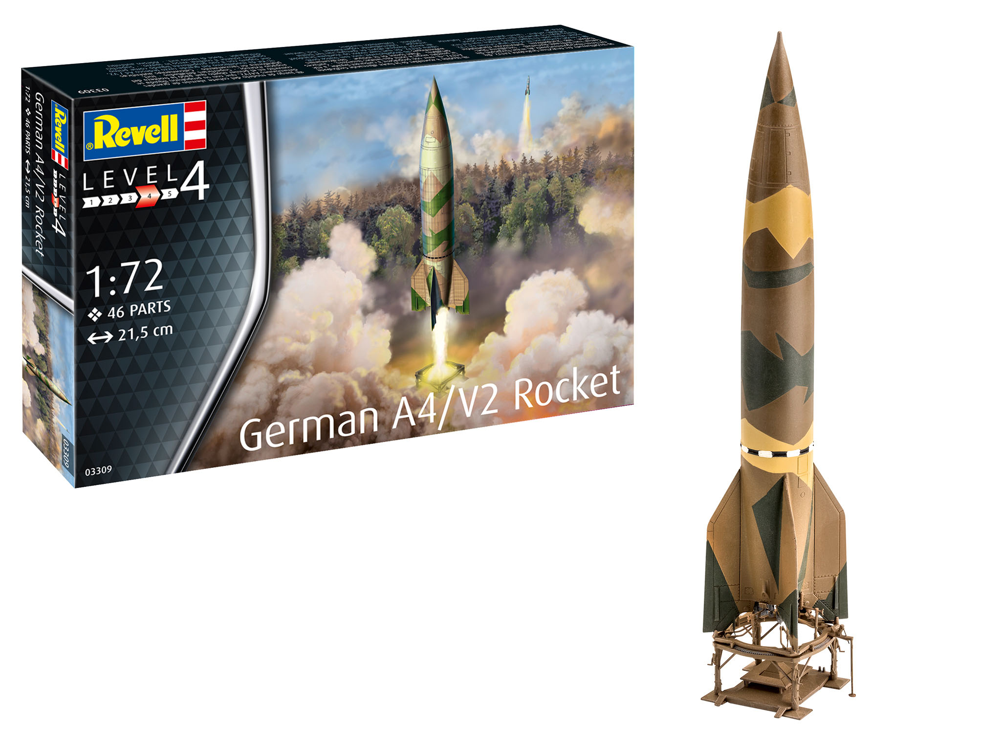 1:72 Revell 03309 German A4/V2 Rocket Modelbouwpakket