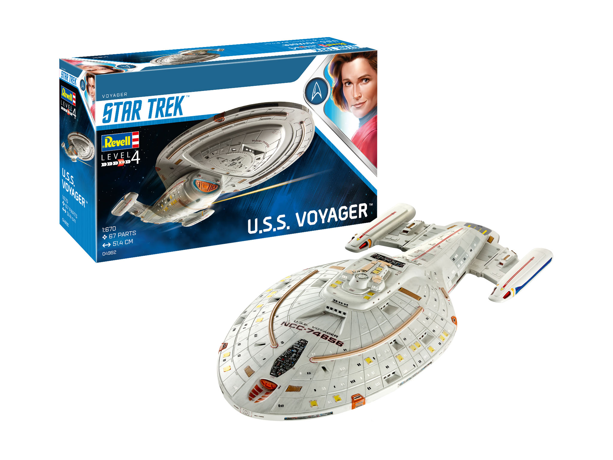 Revell 04992 U.S.S. Voyager - Star Trek model kit in 1:670 scale