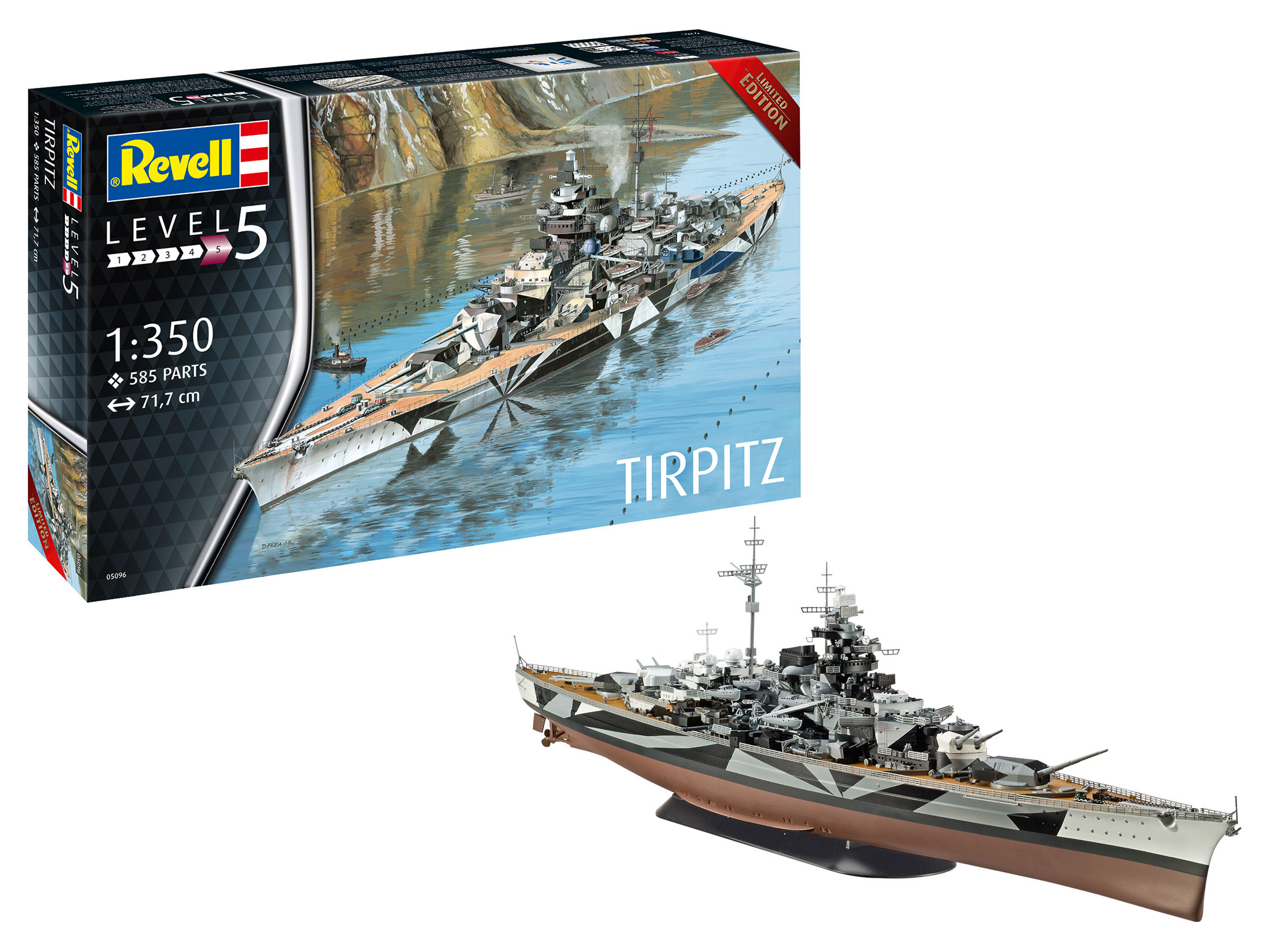 1:350 Revell 05096 German Battleship Tirpitz - Limited Edition
