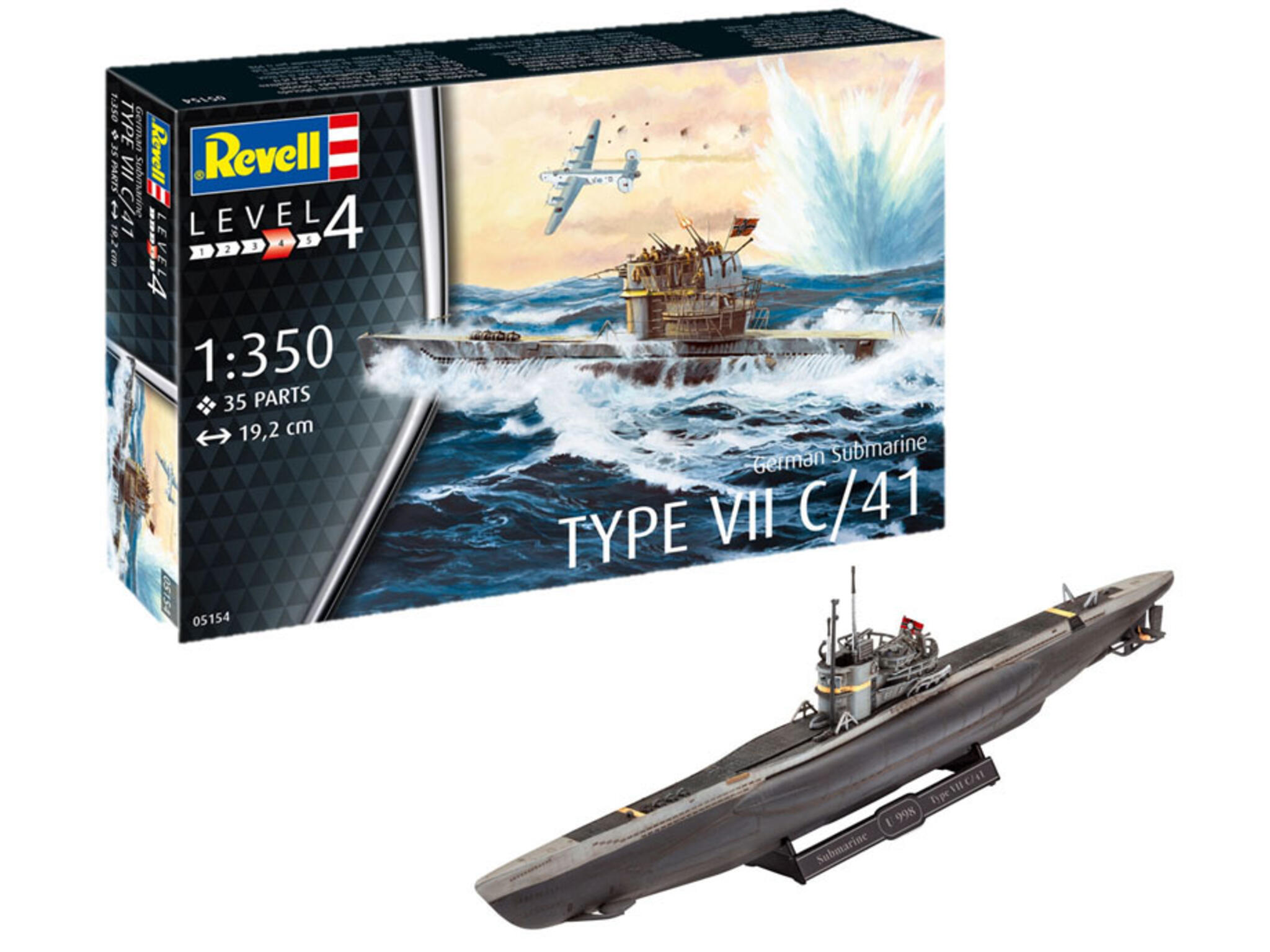 1:350 Revell 05154 German Submarine Type VII C/41