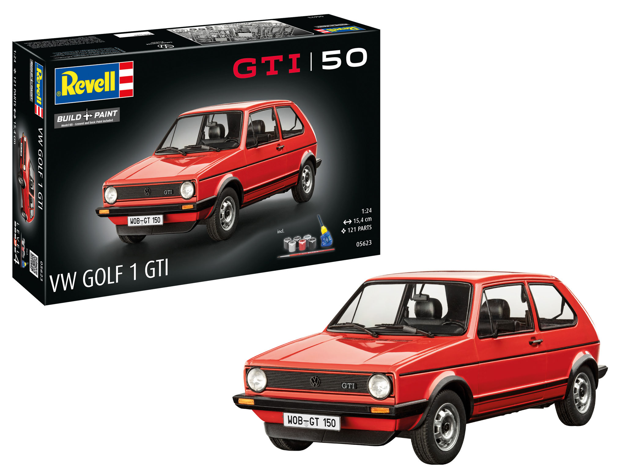 Revell 1:24 VW Golf 1 GTI 50 Years Geschenkset