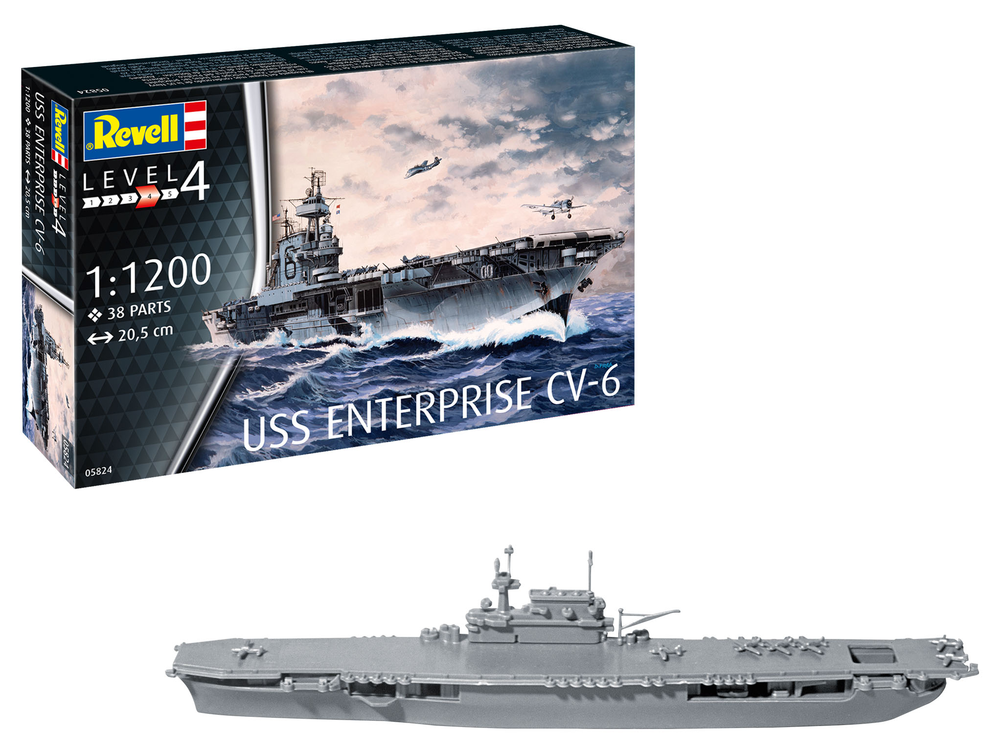 1:1200 Revell 05824 USS Enterprise CV-6 Ship
