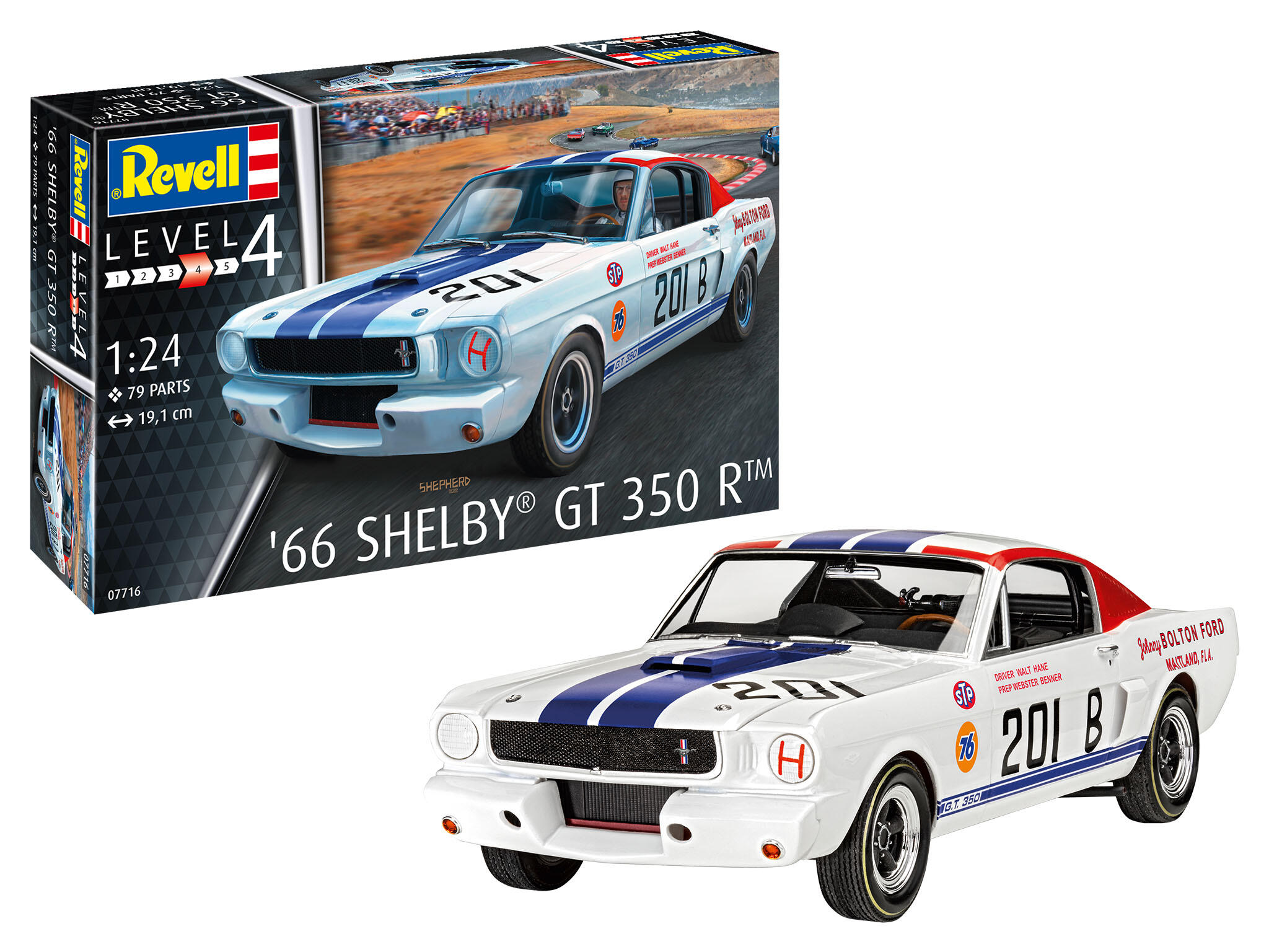 1:24 Revell 07716 1965 Shelby GT 350 R Auto Modelbouwpakket!