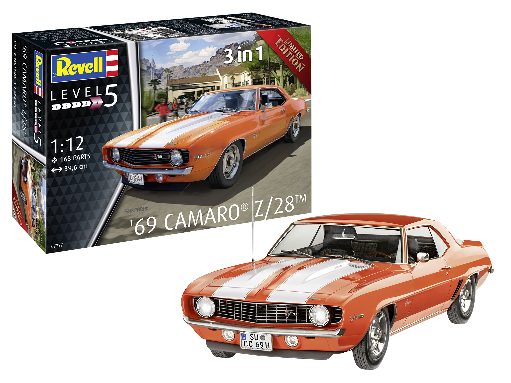 1:12 Revell 1969 Chevrolet Camaro American Muscle Car Kit