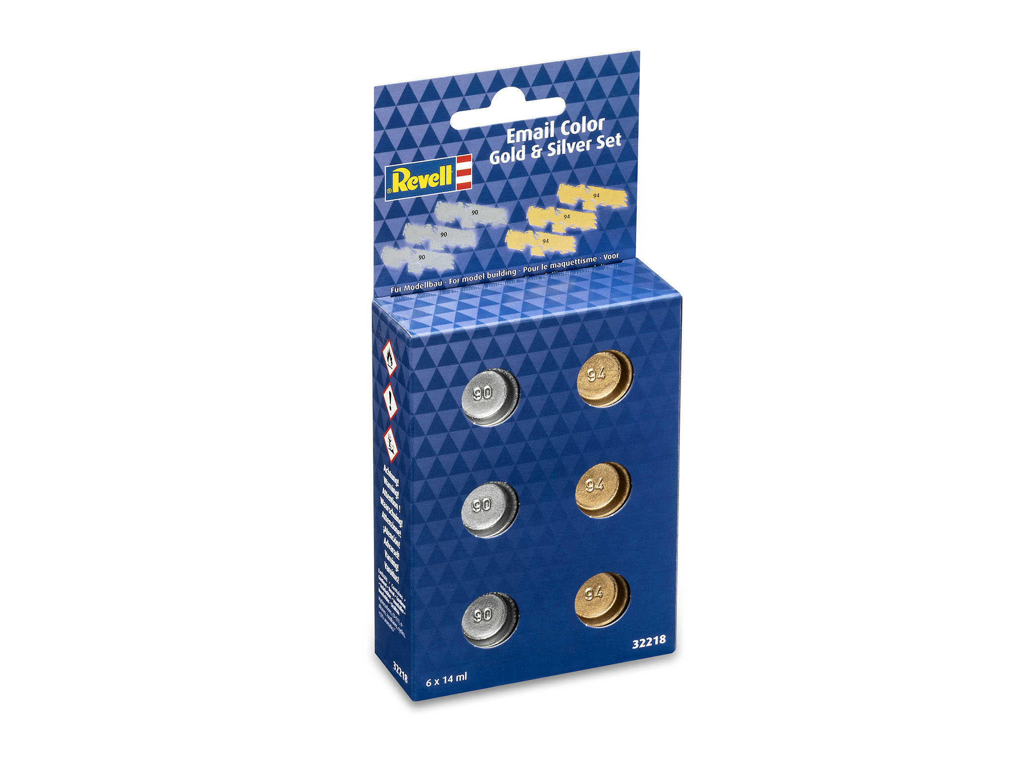 Gold & Silver Metallic Gloss Paint Set - 6x14ml - Revell