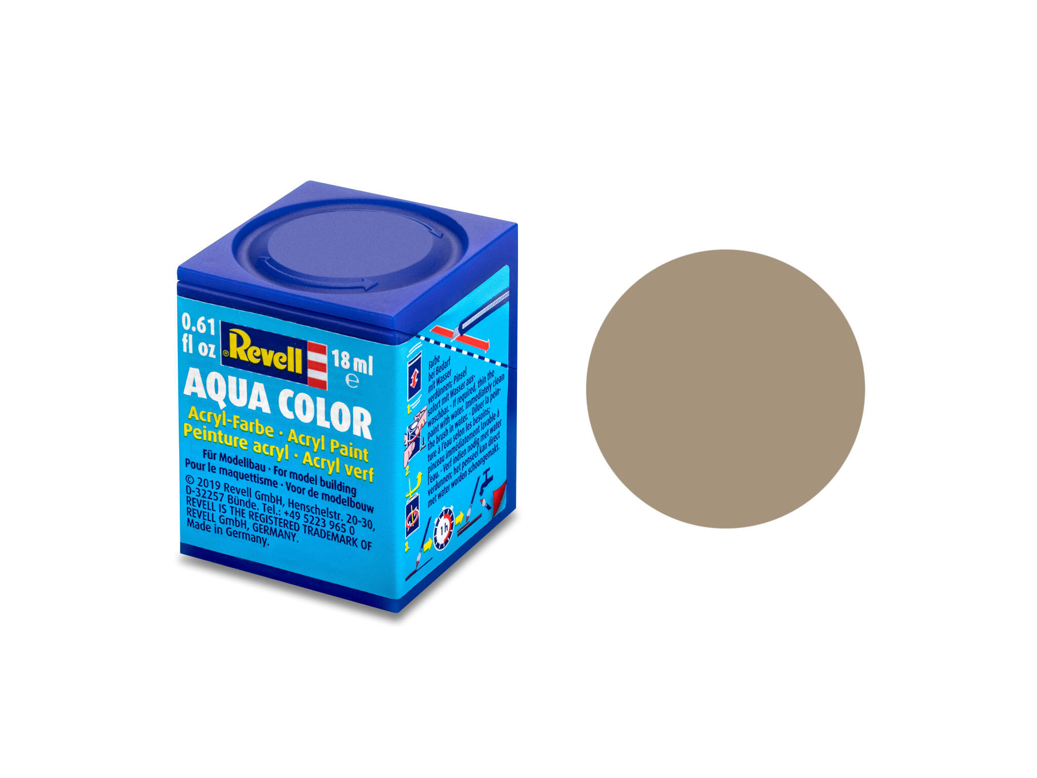 Revell Aqua #89 Beige - Matt - RAL1019 - Acryl - 18ml