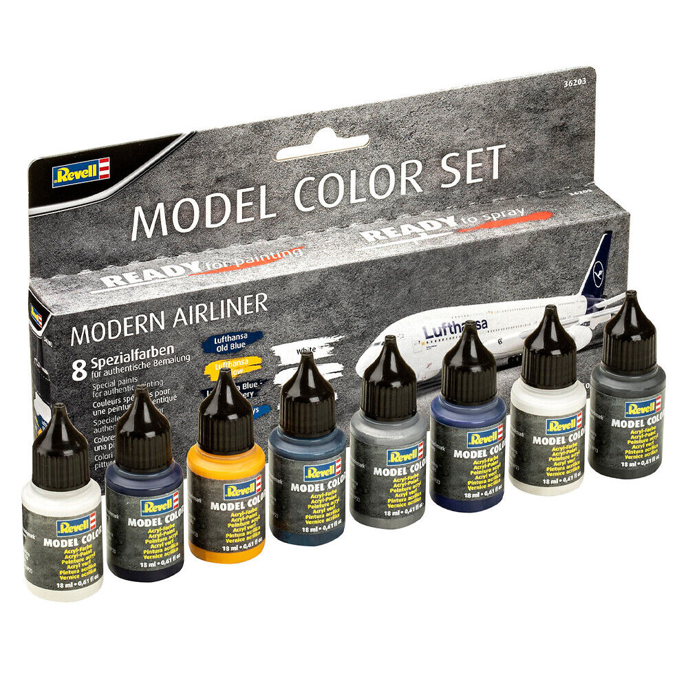 Revell 36203 Model Color - Moderne Civiele Vliegtuig Kleuren - Acryl ...