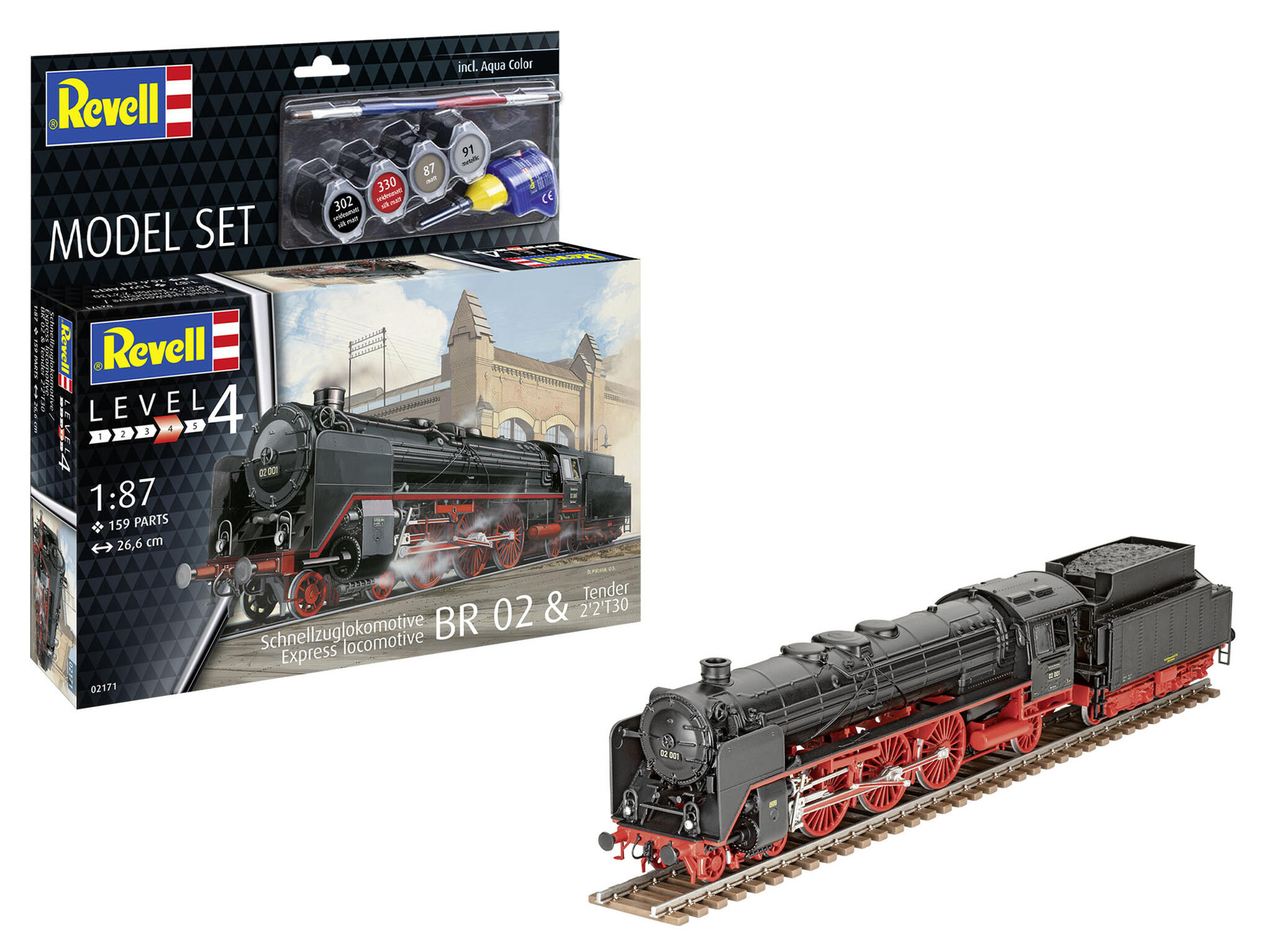 Revell 62171: Expresslocomotief BR 02 & Tender 2'2'T30 - Modelset