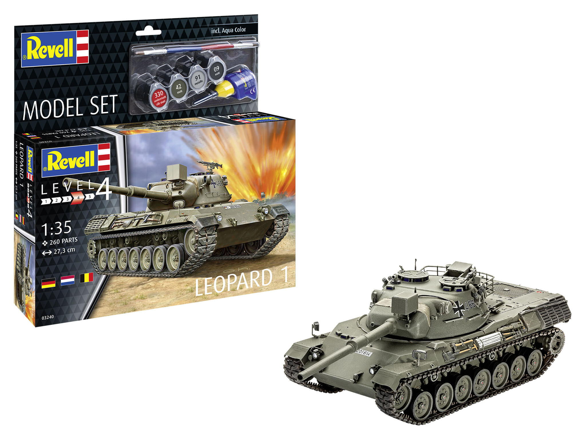 Revell Leopard 1 Tank 1:35 - Gedetailleerd Modelbouwpakket