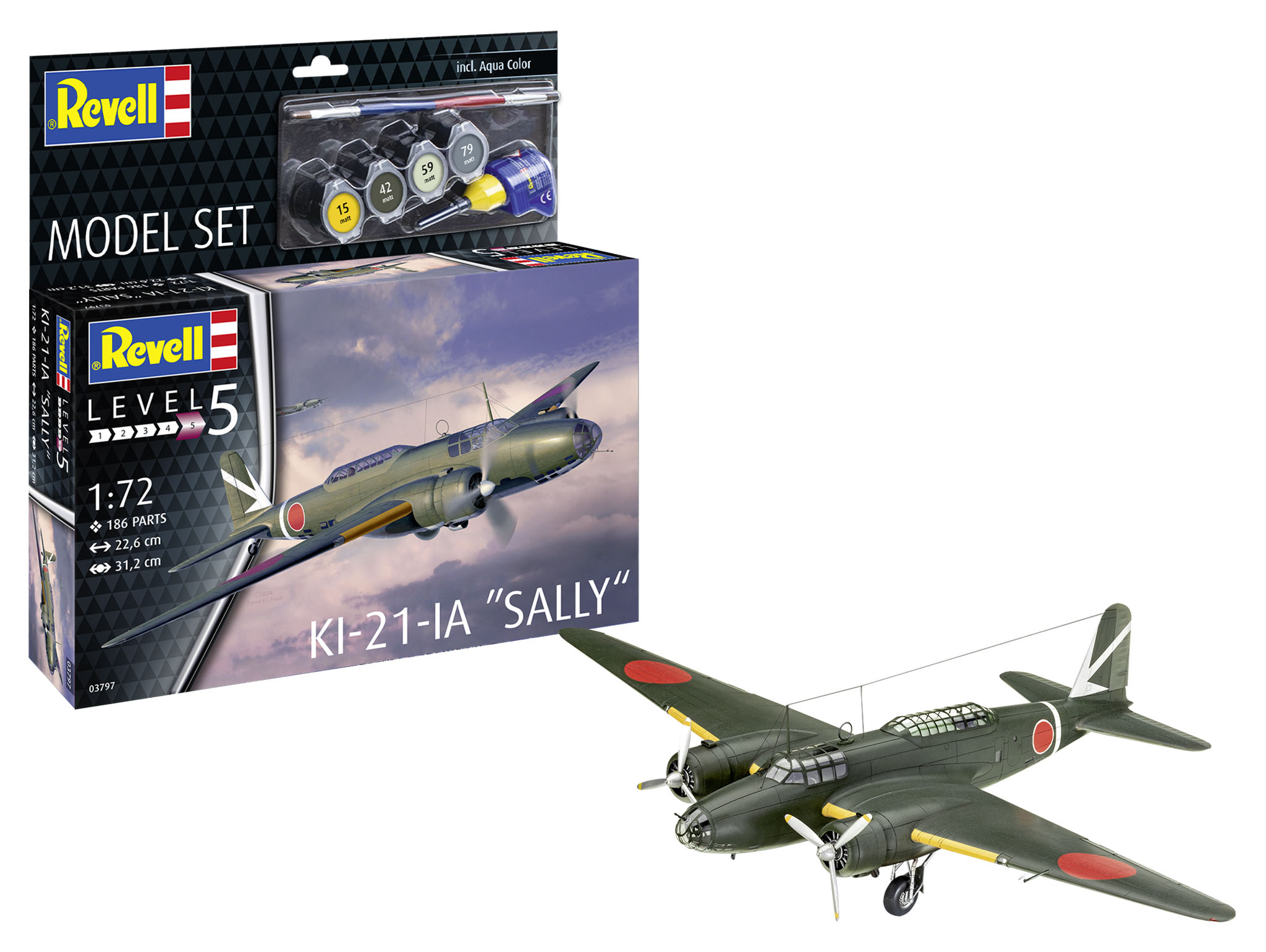 Revell Mitsubishi Ki-21-la "Sally" 1:72 - Model Set