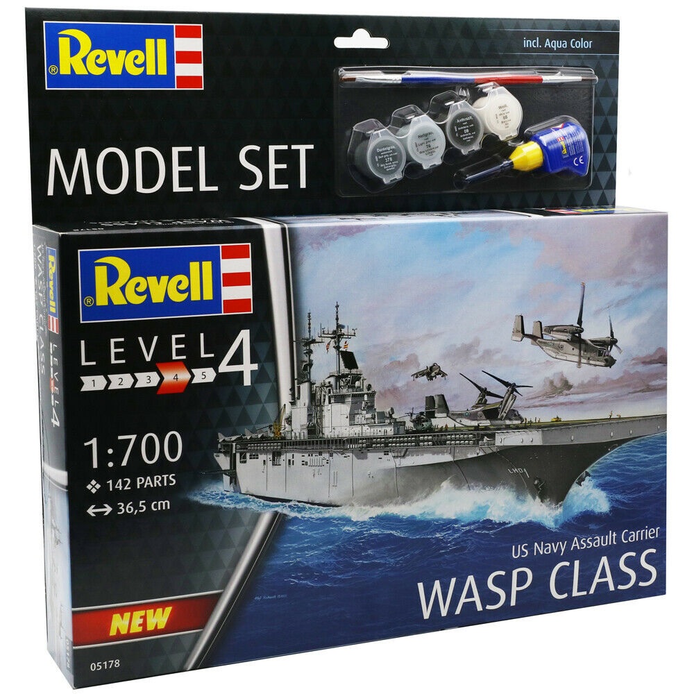 1:700 Revell 65178 Assault Carrier USS WASP CLASS - Model Set