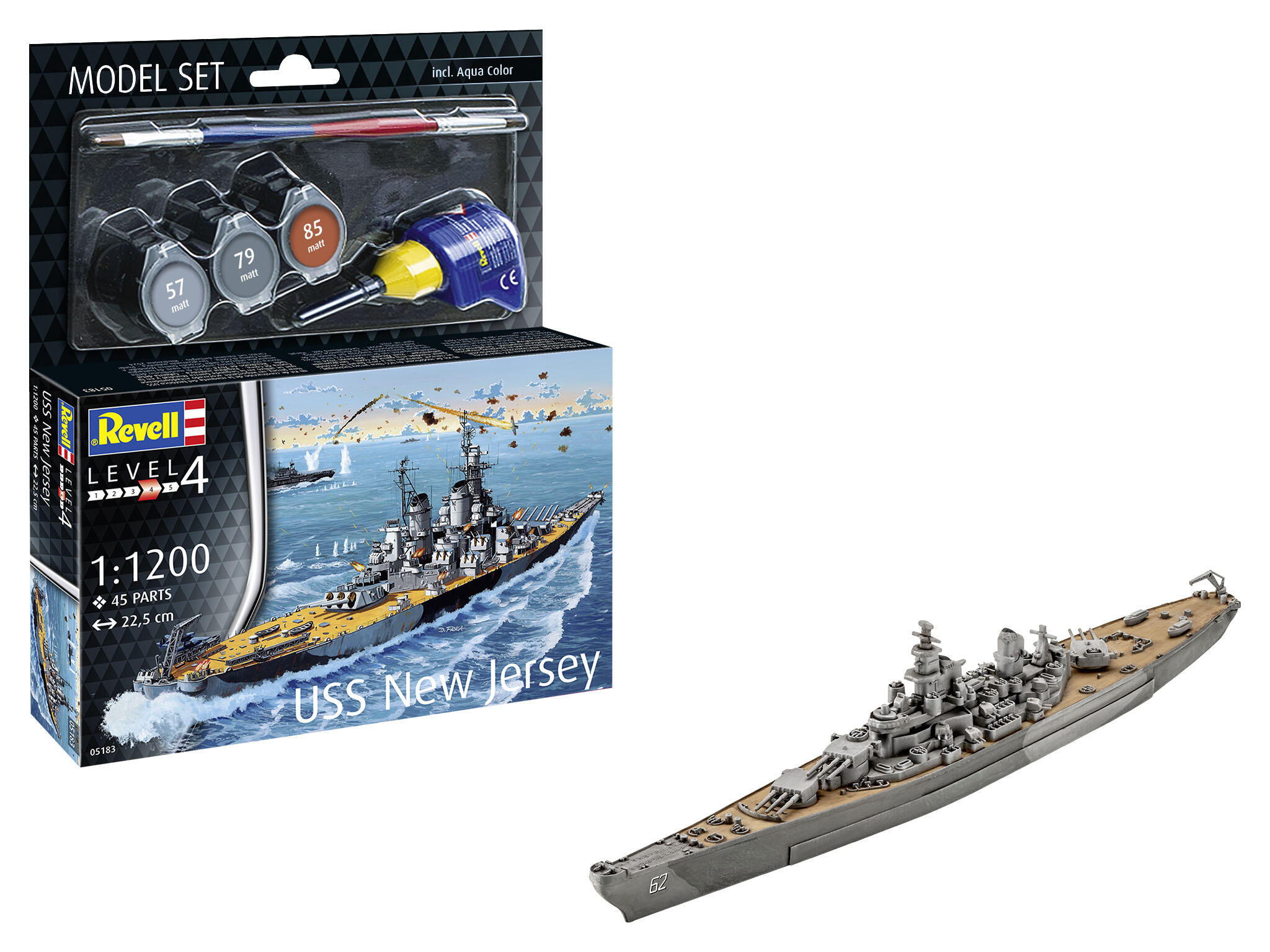Revell USS New Jersey - Model Set voor Slagschipbouw