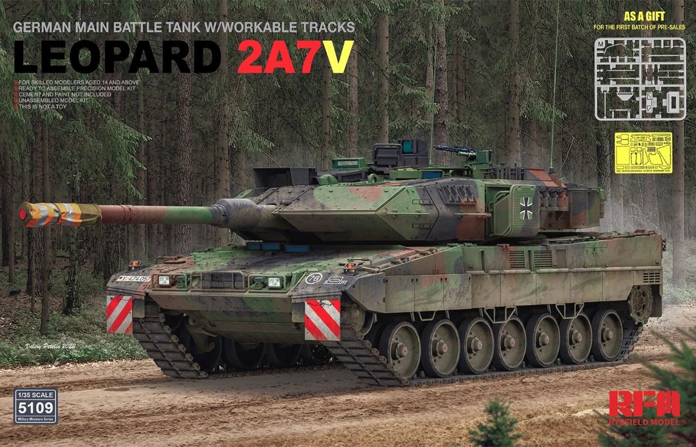 1:35 Rye Field Model 5109 German Leopard 2A7V Kit