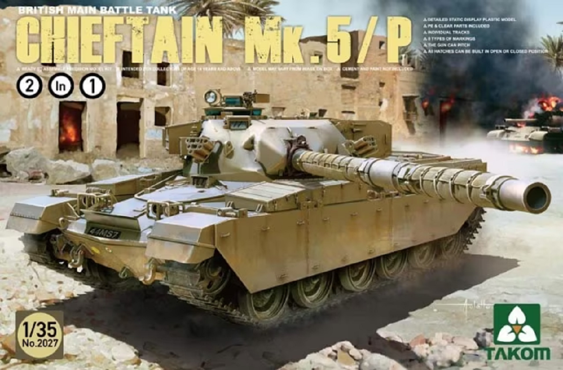 1:35 Takom 2027 British Main Battle Tank Chieftain Mk.5/P