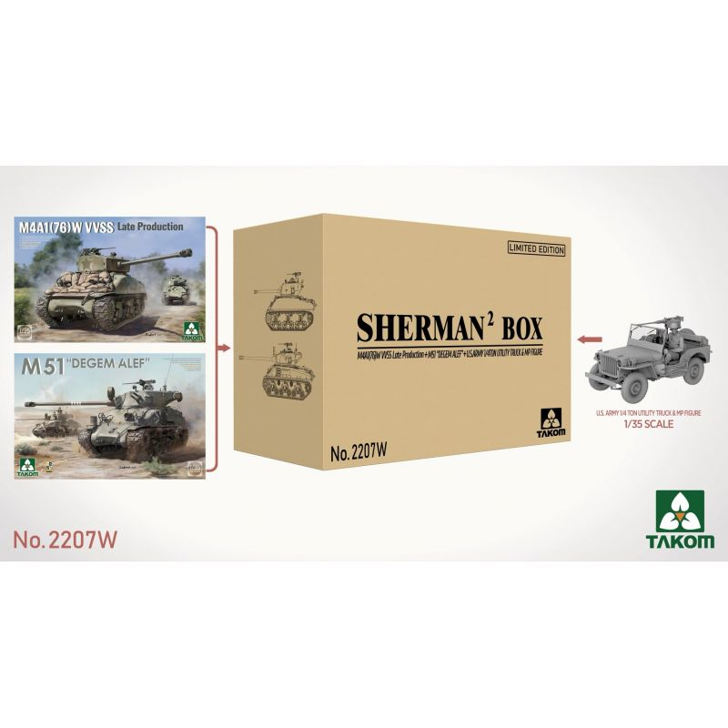 Takom 1:35 Sherman² BIG BOX Degem Alef Set